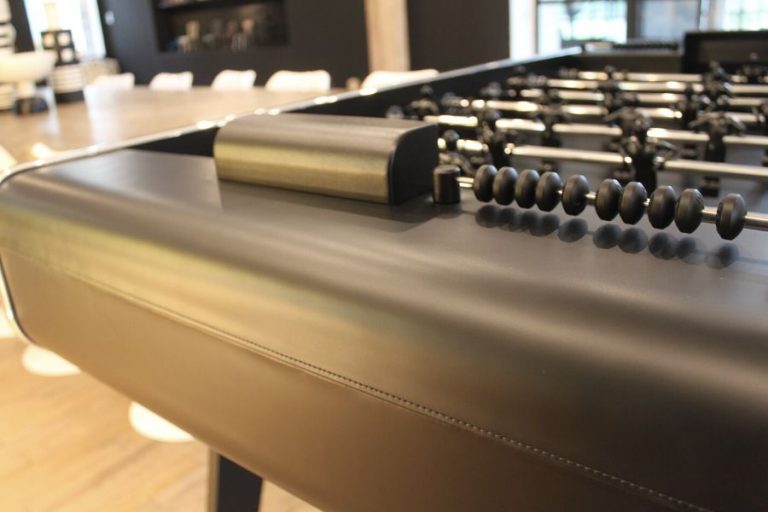 Specialist Leather Full Black Foosball table - Shop and go - Babyfoot ...